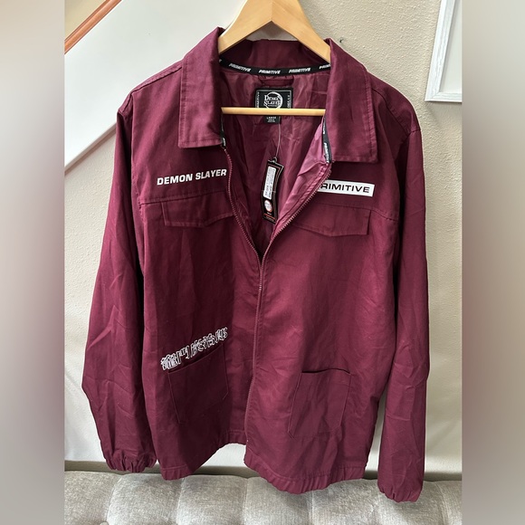 Primitive | Jackets & Coats | Primitive X Demon Slayer Tanjiro Maroon ...